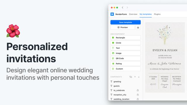 Generate PDF files from dynamic data | RenderForm
